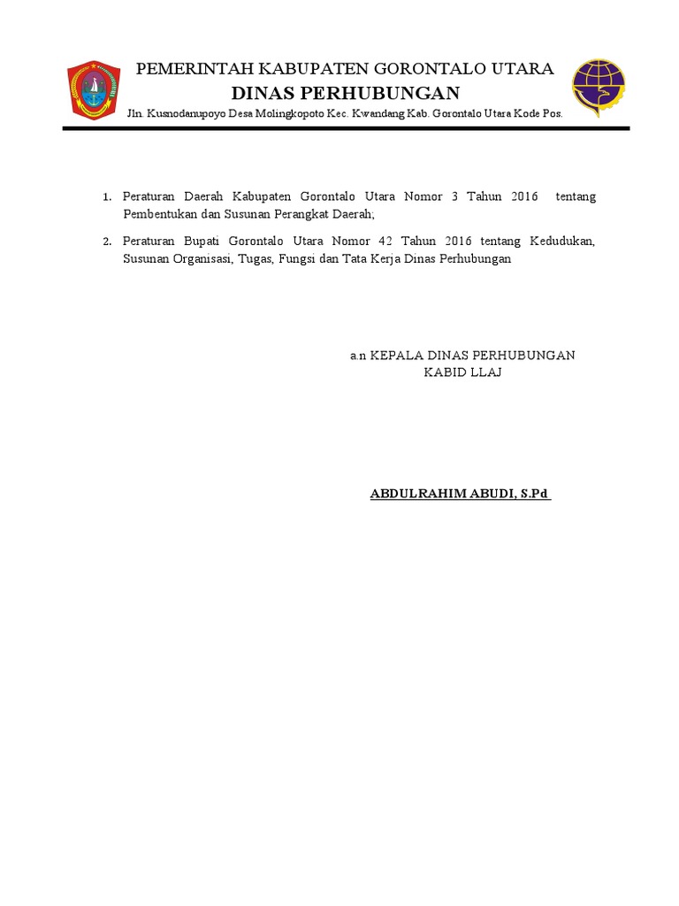 Format Untuk Rekom Angkutan Umum | PDF