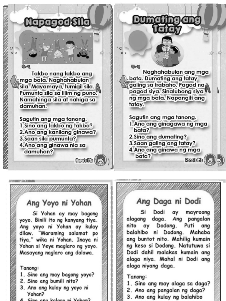 Reading Comprehension Filipino | PDF