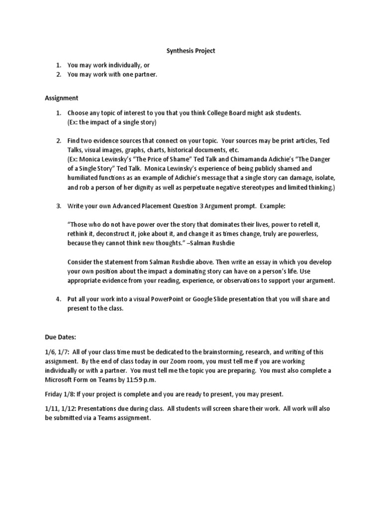 Synthesis Project | PDF | Human Nature | Cognition