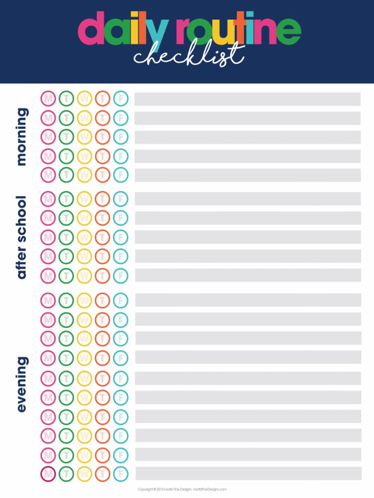 Daily Routine Checklist | PDF