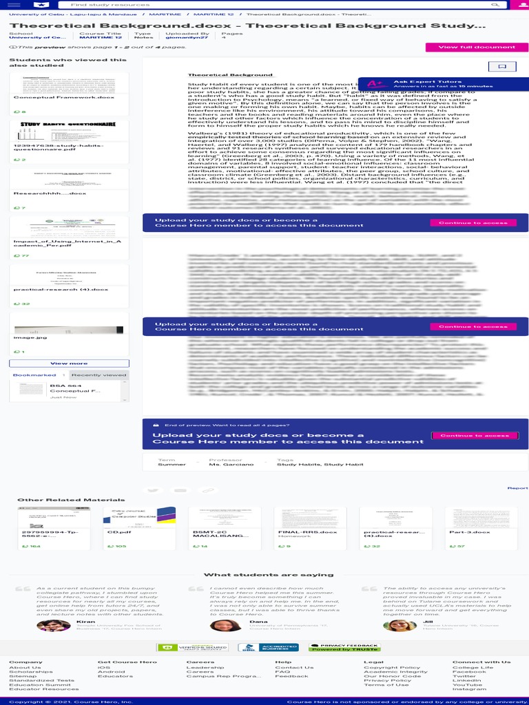 Theoretical Background - Docx - Theoretical Background Study.. | PDF ...