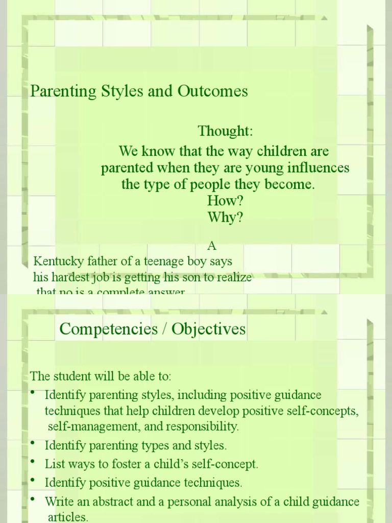Parenting Styles PPT Revised | PDF | Parenting | Relationships