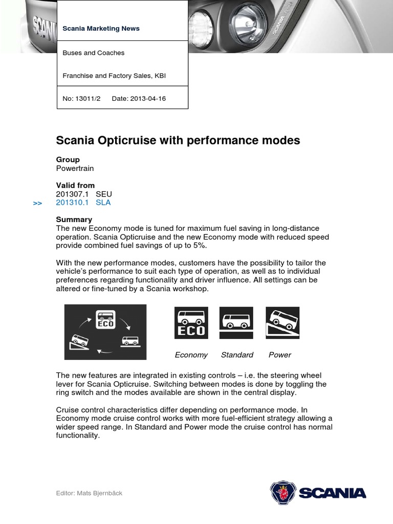Customising Performance for Optimal Efficiency: Scania Introduces Three ...