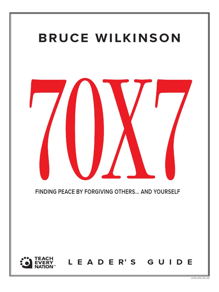 70x7 Leader's Guide | PDF | Forgiveness | Sin