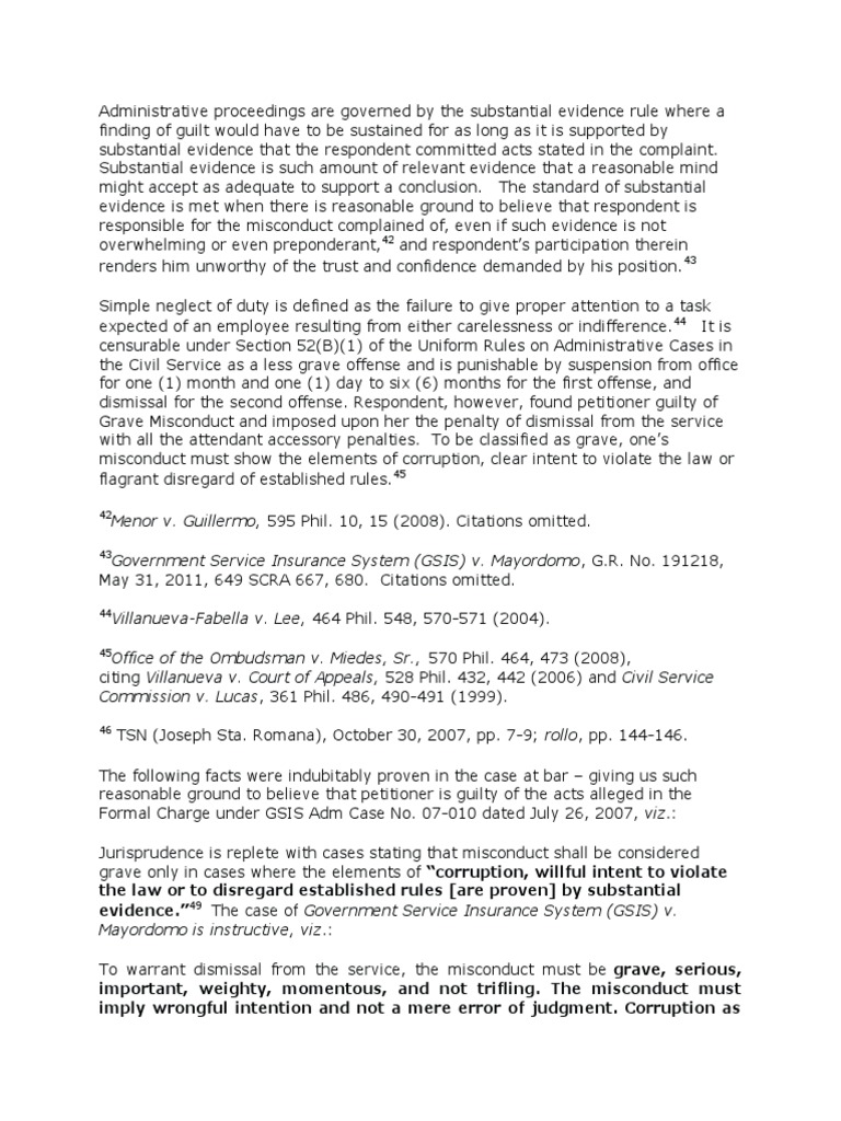 The Law or To Disregard Established Rules (Are Proven) by Substantial ...