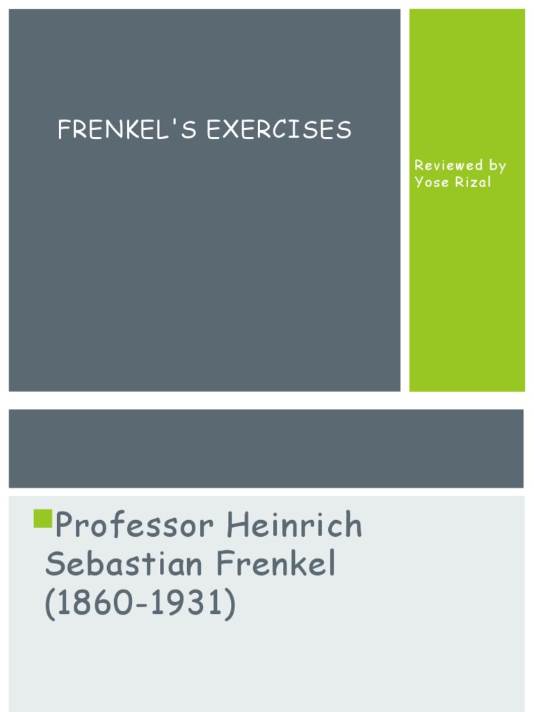 Frenkel's Coordination Exercise Program | PDF | Foot | Knee