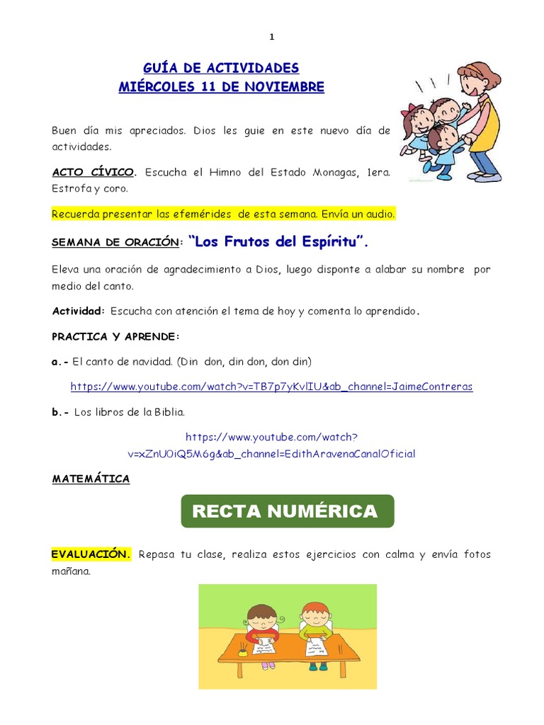 Guía de Actividades del 11 de Noviembre | PDF
