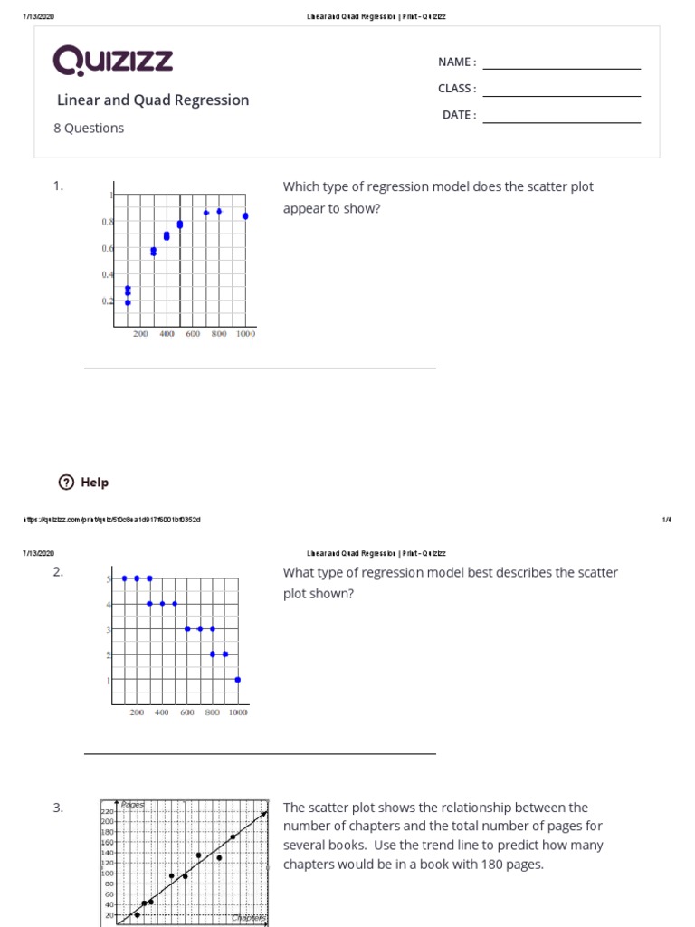 Linear and Quad Regression SYL | PDF | Regression Analysis ...