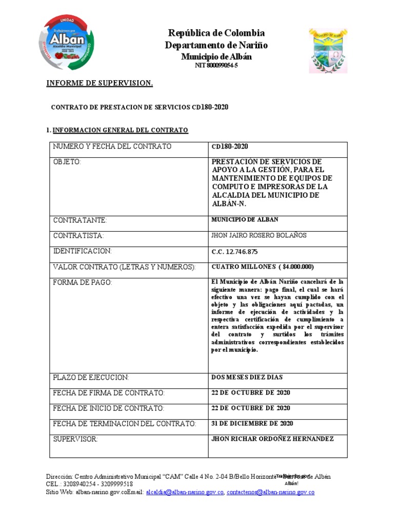 Informe de Supervision Mensual Modificado | PDF | Bienestar | Business