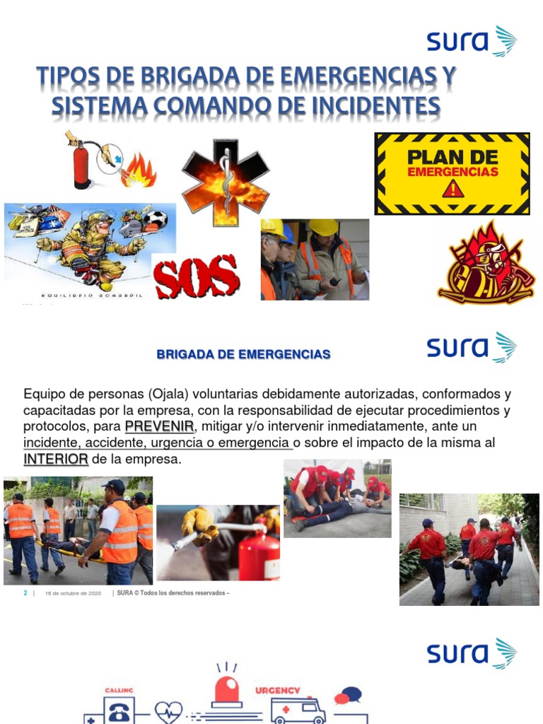 Brigadas Emergencias y Sistema Comando de Incidentes (Sura) | PDF ...