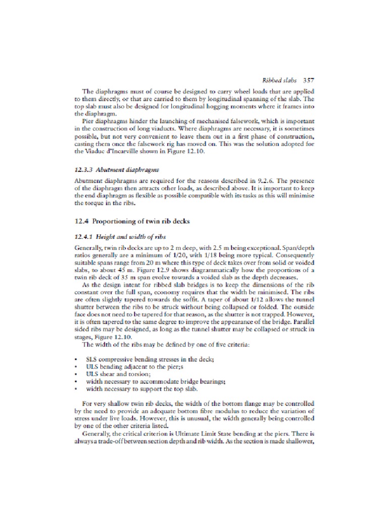 Proportioning of Twin Rib Decks | PDF