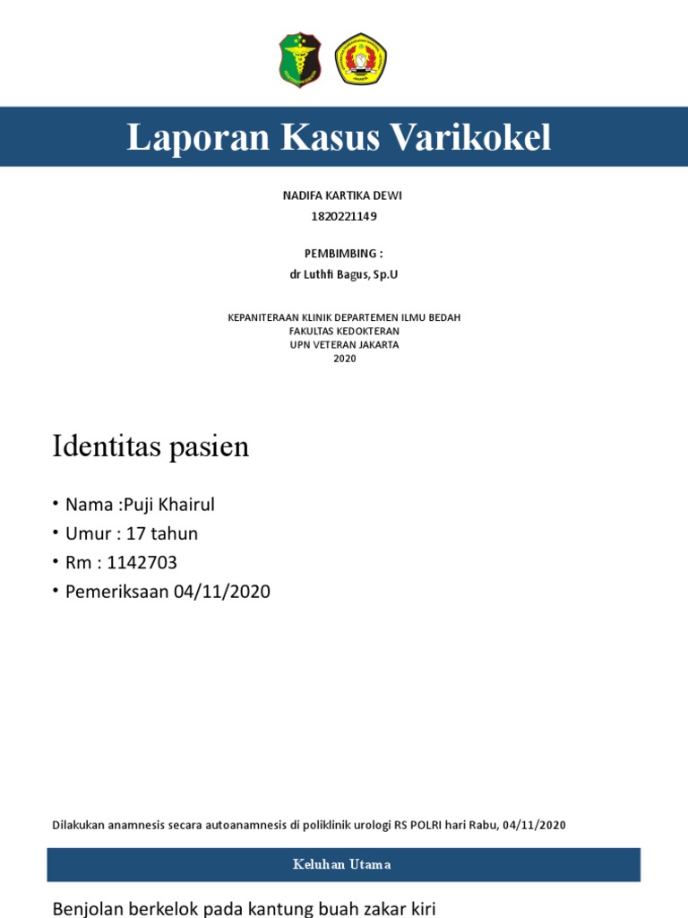 Laporan Kasus Varikokel | PDF