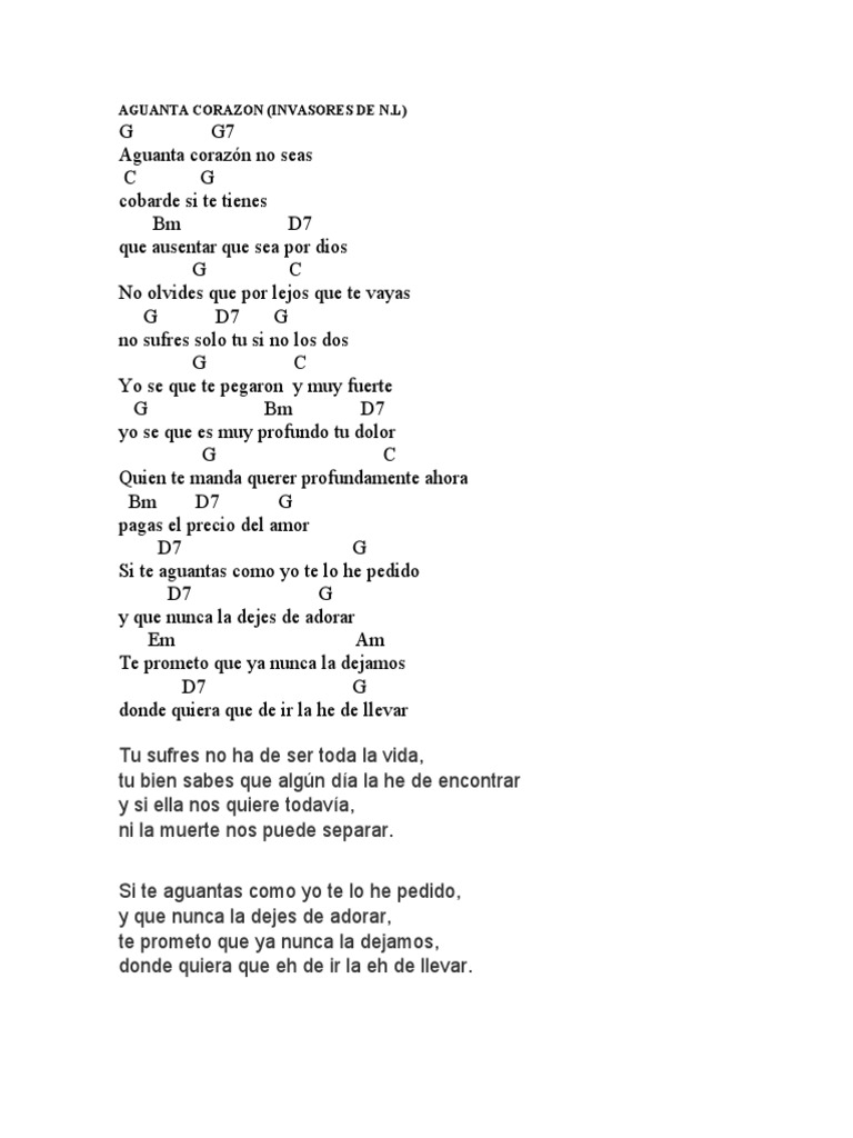 Aguanta Corazon. | PDF