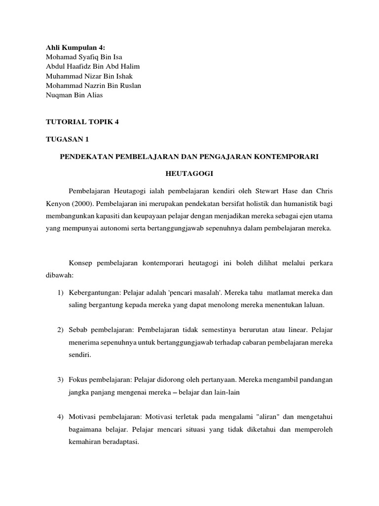 Kump 4 - Pendekatan Pedagogi Kontemporari | PDF