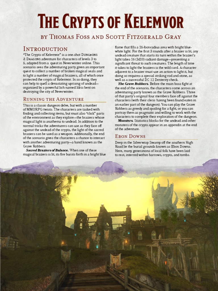 Crypts of Kelemvor 5e | PDF | Door | Leisure
