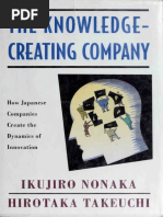 Nonaka, I. and Takeuchi, H. (1995) | PDF | Tacit Knowledge | Experience