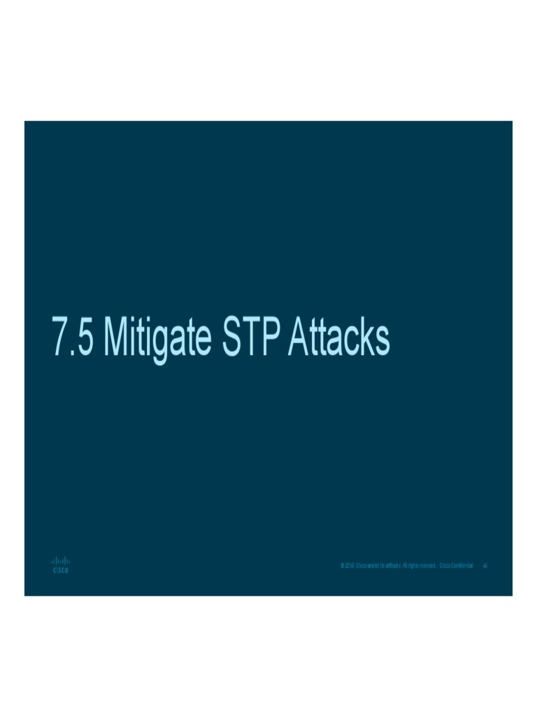 7.5 Mitigate STP Attacks | Download Free PDF | Telecommunications ...