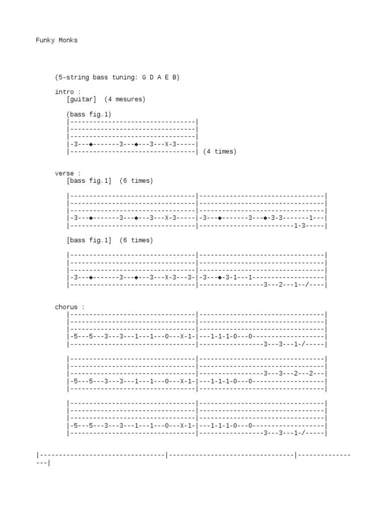 04 Funky Monks B Download Free Pdf Song Structure Celtic