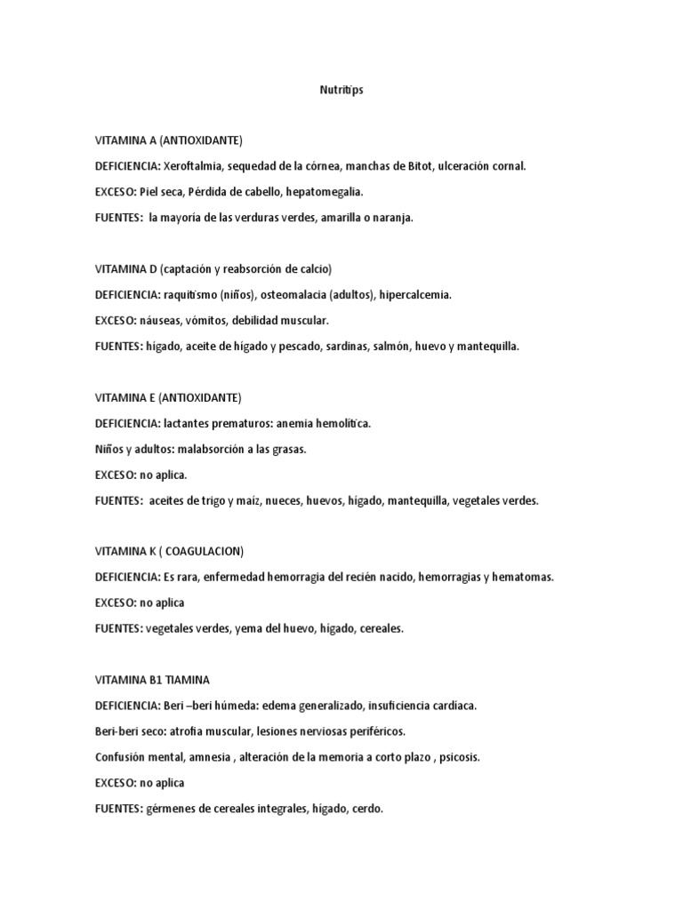 Nutritips | PDF | Vitamina | Huevo como alimento
