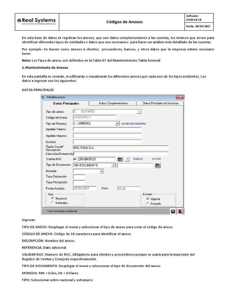 Codigos de Anexo en Concar | PDF | Software | Informática
