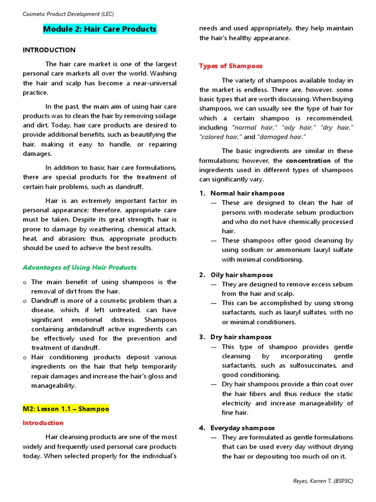 m2 Hair Care Products | PDF | Shampoo | Hair Care
