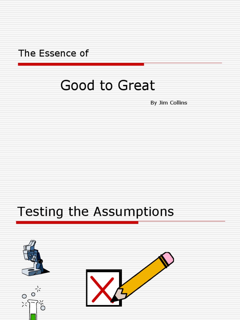 Jim Collins Good to Great Summary | PDF | Jesus | Concept