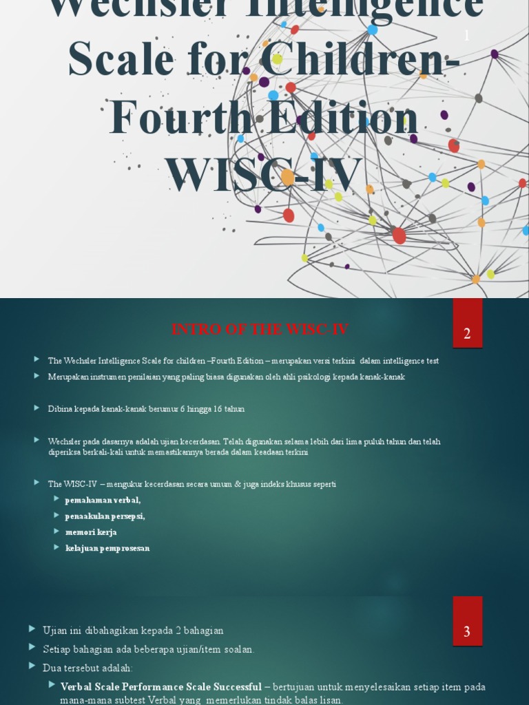 Wechsler Intelligence Scale For Children - Fourth Edition - COU5601 | PDF