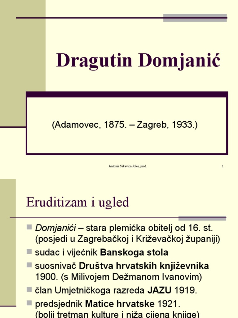 Dragutin Domjanić | PDF
