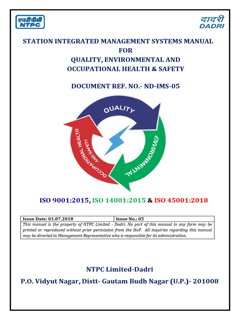 Station Integrated Management Systems Manual FOR Quality, Environmental ...