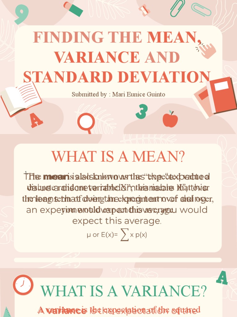 Mean, Variance, and Standard Deviation | PDF