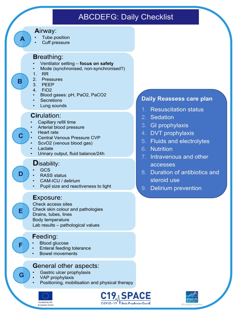 C19 SPACE ToolKit Checklists | PDF | Sepsis | Physiology