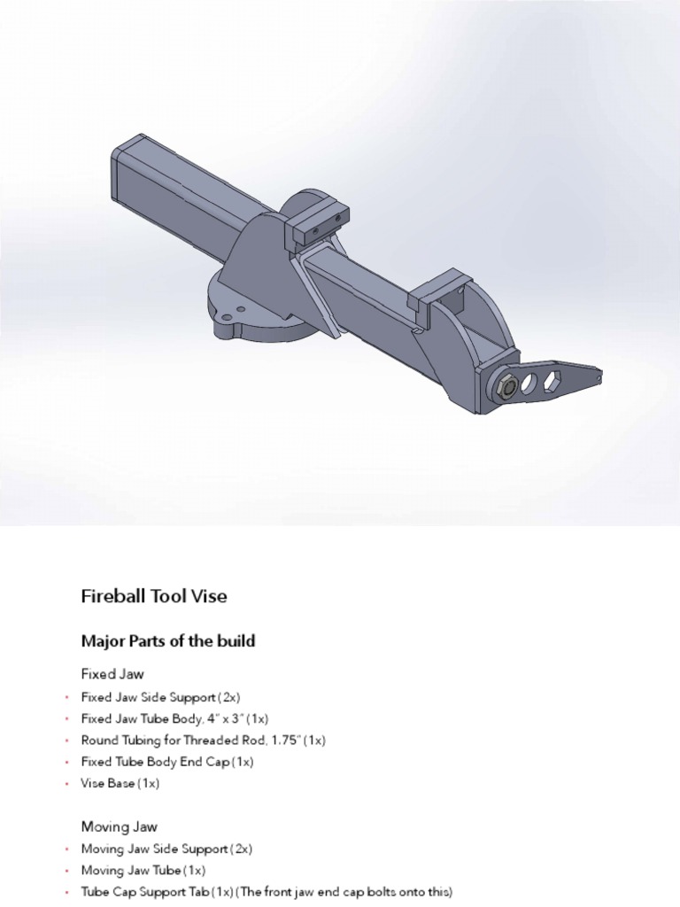 Fireball Vise Assembly 07sep19 | PDF | Pipe (Fluid Conveyance) | Screw