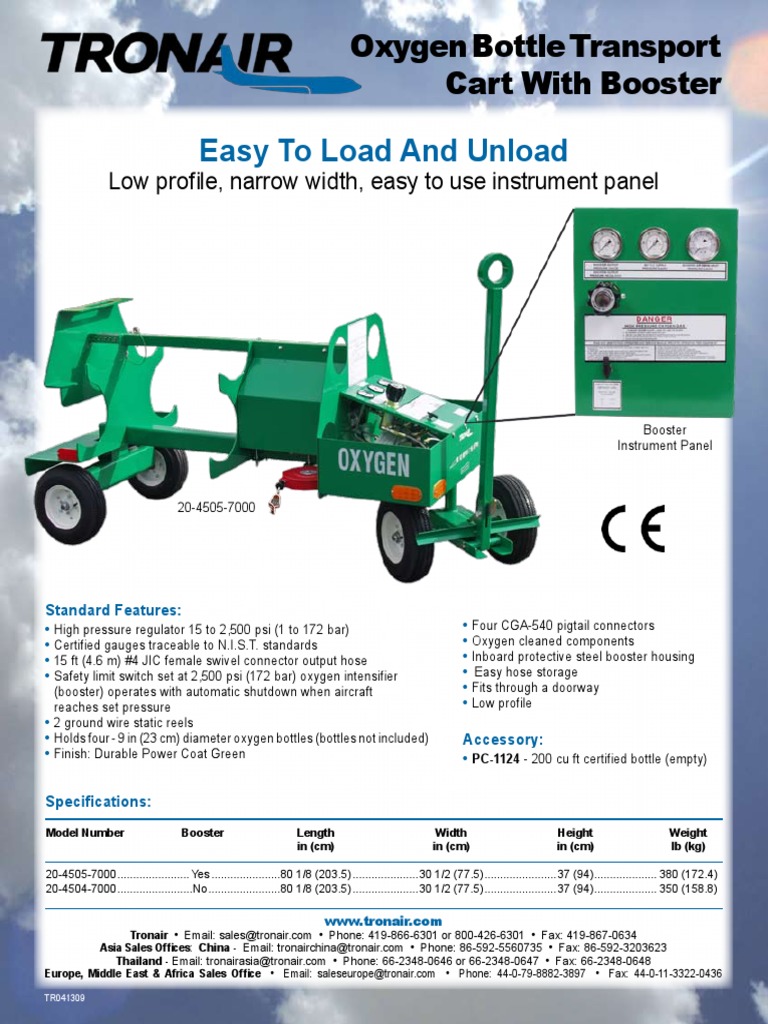 Oxygen Bottle Transport Cart With Booster | PDF | Manufactured Goods ...