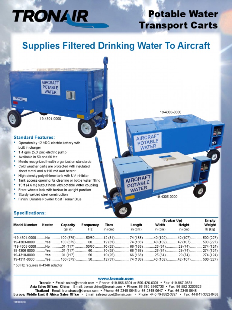 Aircraft Potable Water Transport Carts | PDF | Manufactured Goods | Nature