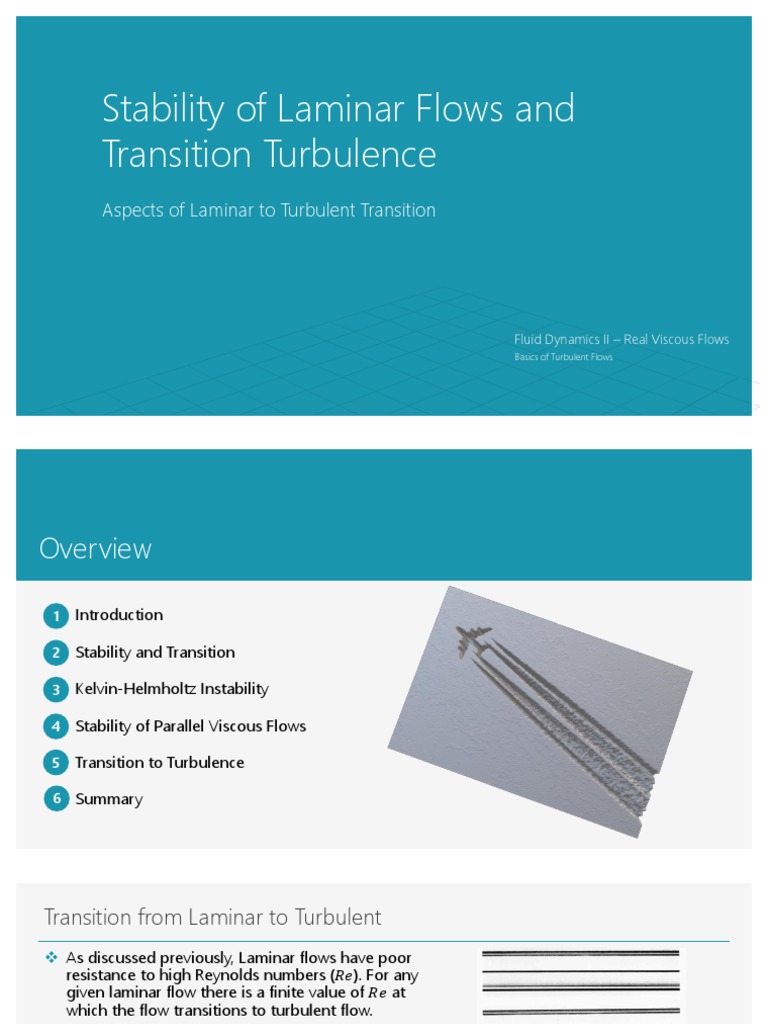 Stability of Laminar Flows and Transition Turbulence | PDF | Turbulence ...