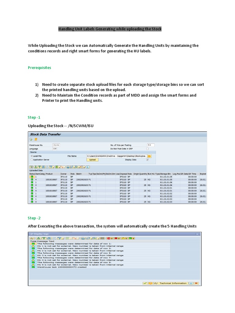 HU Print For ISU Stock Upload | PDF