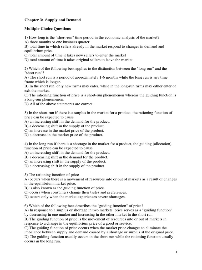 Causes of Supply Curve Movements | PDF | Supply (Economics) | Economic ...