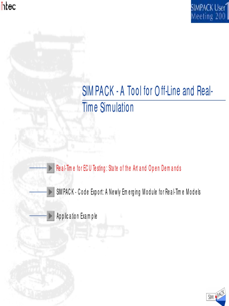 Simpack Off-Line and Real Time Simulation | PDF | Simulation | Computer ...