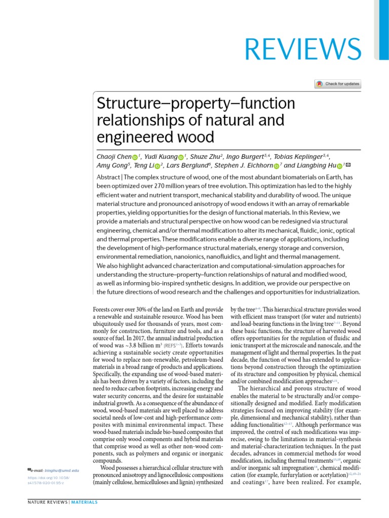 Reviews: Structure-Property-Function Relationships of Natural and ...