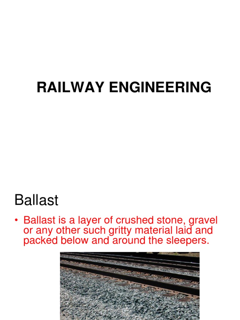 Lec#5, Ballast & Sleepers | PDF | Track (Rail Transport) | Building ...
