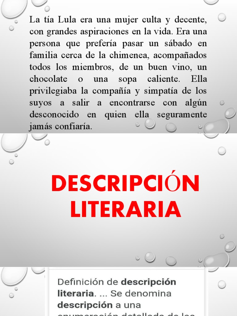 Descripcion Literaria | PDF