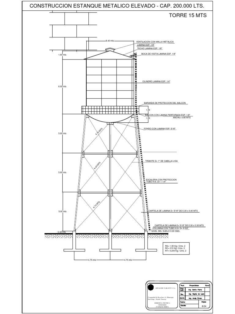 Planos Del Tanque 6 | PDF