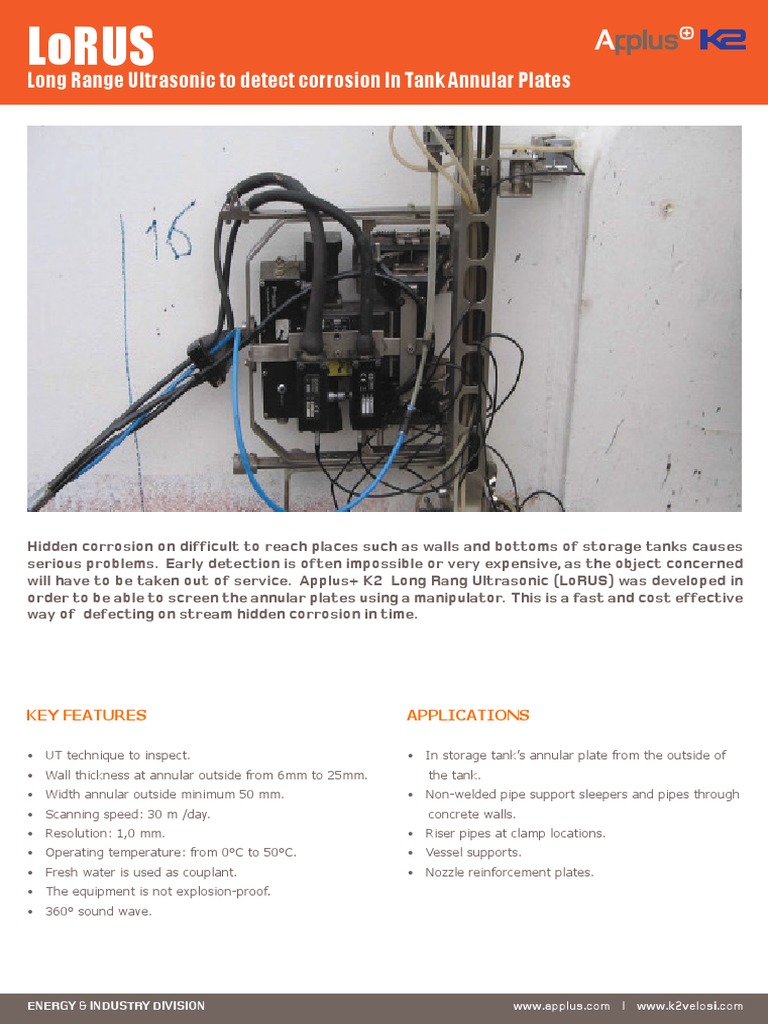 Applus+K2 LoRUS | PDF | Ultrasound | Corrosion