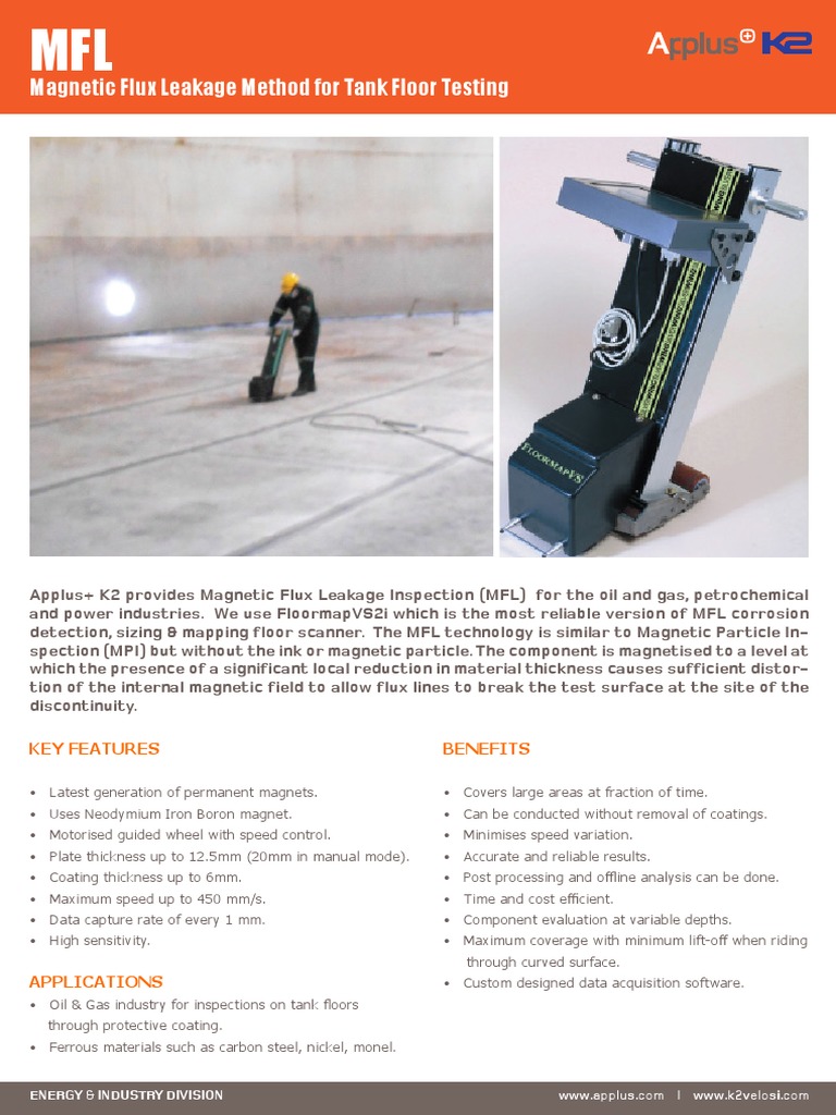 Magnetic Flux Leakage Method For Tank Floor Testing: Key Features ...