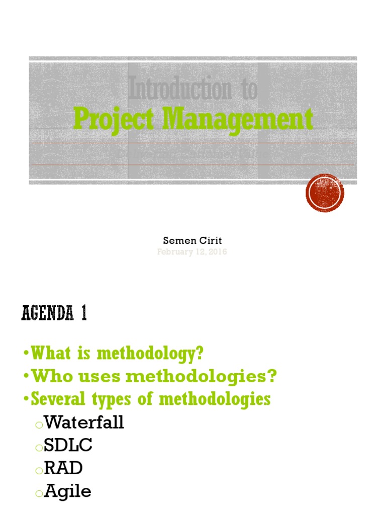 Introduction To Agile Project Management | PDF | Agile Software ...