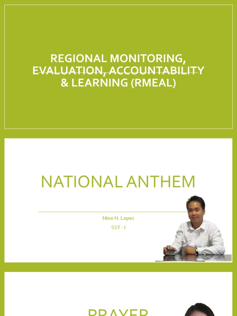 REGIONAL MONITORING, EVALUATION, ACCOUNTABILITY & LEARNING Presentation ...