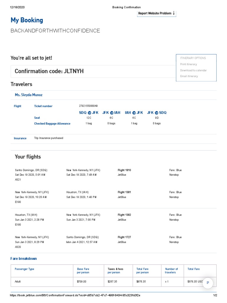 Booking Confirmation | PDF | Aviation | Transport