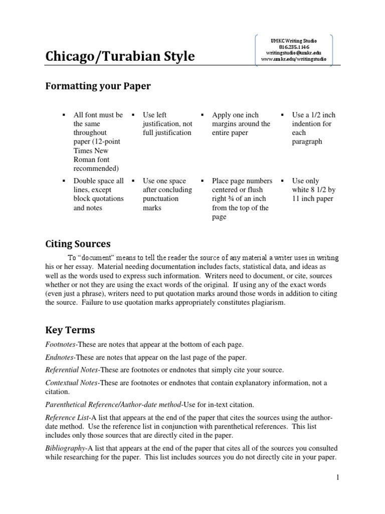 Chicago CMOS Style | PDF | A Manual For Writers Of Research Papers ...