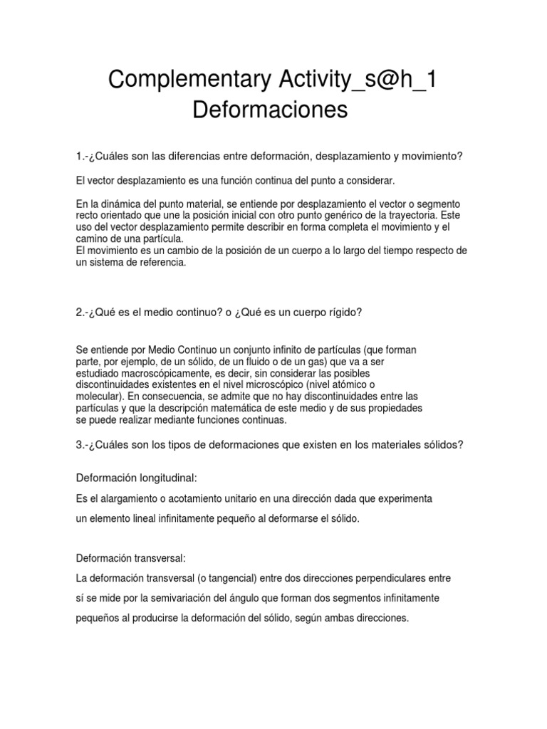 Complementary Activity | PDF