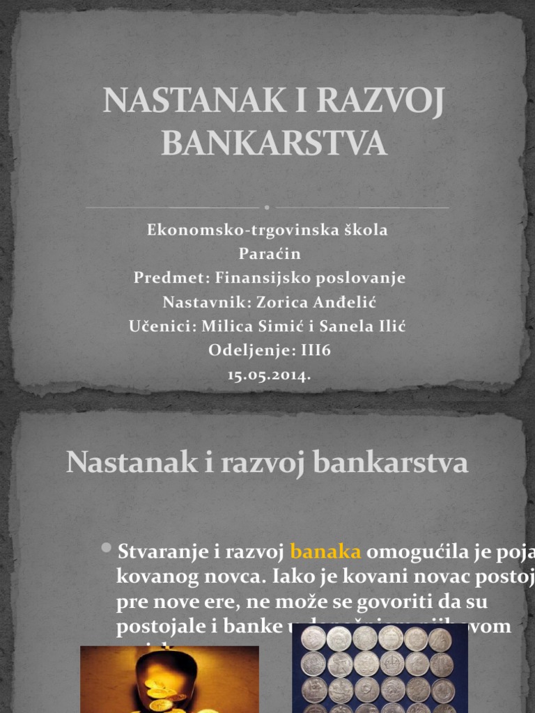 Nastanak I Razvoj Bankarstva 1 | PDF